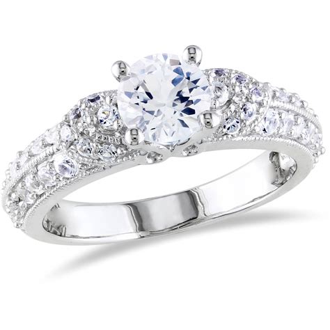 White Sapphire Engagement Ring White Sapphire Engagement Ring