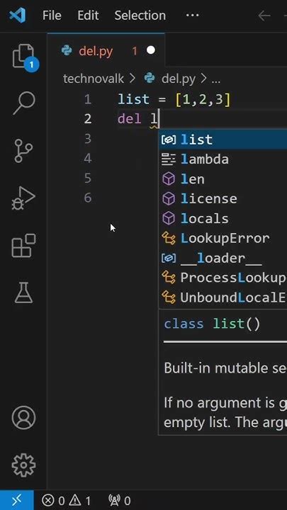 Remove Item In A List Using Indexes In Python Del 🐍 Shorts