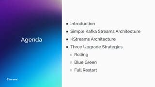 Moving Towards Better Upgrades In Kafka Streams PPT
