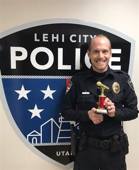 Lehi Congratulations To Officer Bryson Lystrup Proud Winner Of The