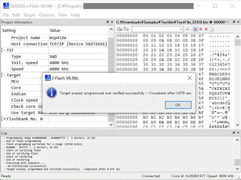 Jflash Lanポート経由での操作方法