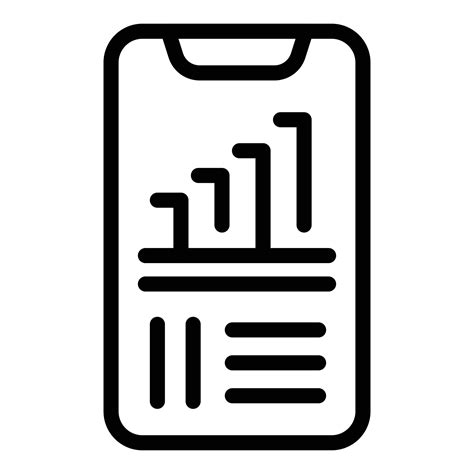 Phone Business Report Icon Outline Style 15900635 Vector Art At Vecteezy