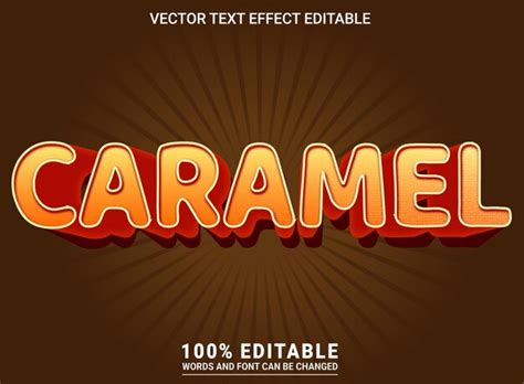 Premium Vector Caramel Editable Text Effect Eps Vector
