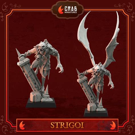 3d Printable Vampire Army Strigoi By Crab Miniatures