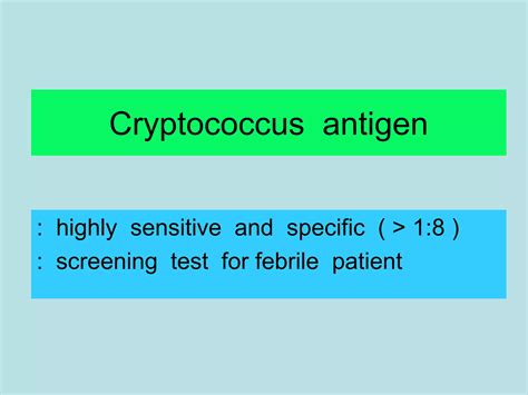 Cryptococcosis Ppt