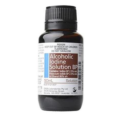 Iodine Tincture Solution 50ml Btle Ea