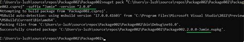 Pack The Option Version Suffix” Is Not Respected When Using