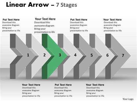 Linear Arrow 7 Stages 24 PowerPoint Presentation Images Templates PPT Slide Templates For