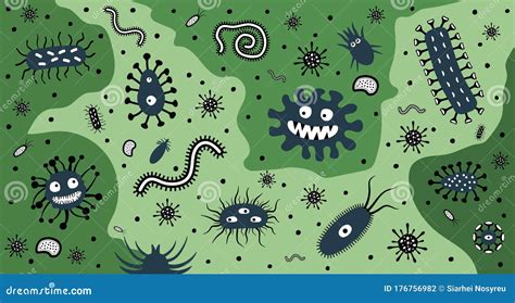 Parasite Pathogenic Microbe Royalty Free Cartoon