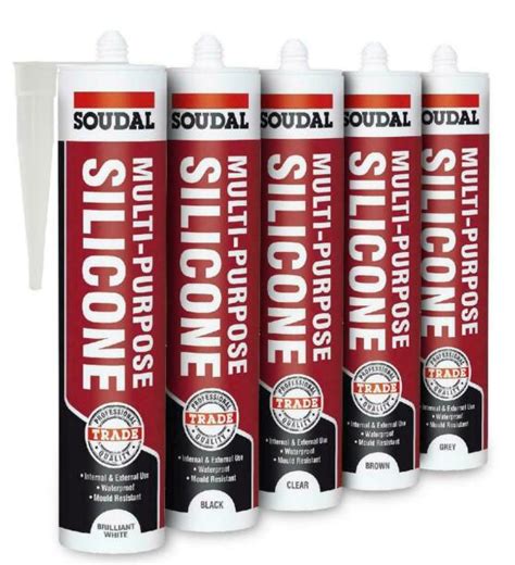Soudal Multi Purpose Silicone Mould Resistant Flexible Acetoxy Silicone Sealant Ebay Uk