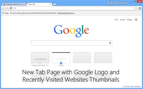 How to Restore Old Behavior of New Tab Page in Google Chrome, Disable ...