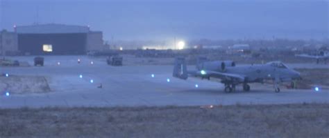 Portable Airfield Lights Deployed For Usmc Base Military Airfield