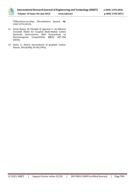 A Comparative Performance Analysis Of Copper On Chip And Cntfet Nano Interconnects Pdf