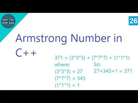 Armstrong Number In C YouTube