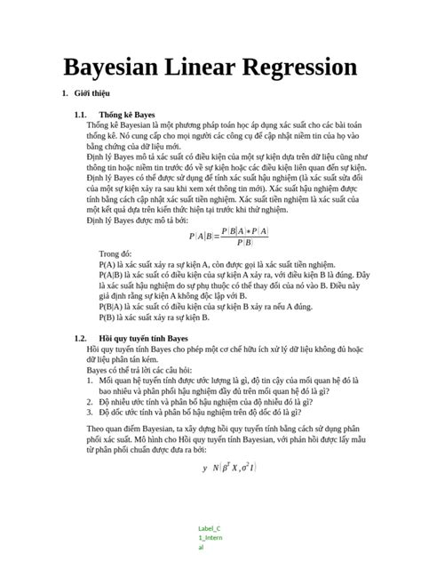 Bayesian Linear Regression Pdf