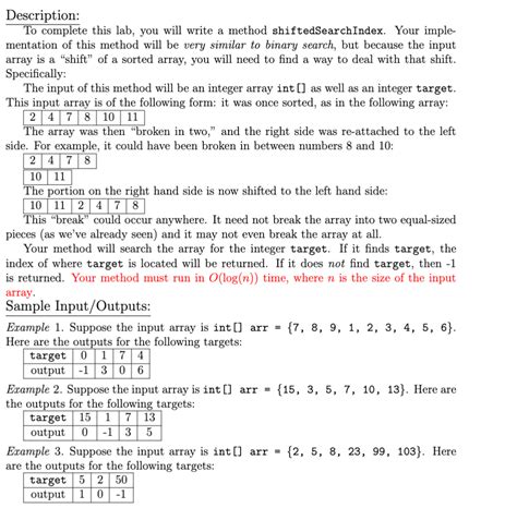 Solved Description To Complete This Lab You Will Write A Chegg