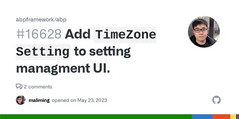 Add `timezone Setting` To Setting Managment Ui · Issue 16628 · Abpframeworkabp · Github
