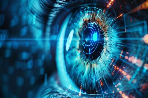 Futuristic Digital Eye Data Network And Cyber Security Technology