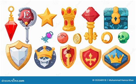 Professional Game Interface Icons Set For Ui Design Elements Usage