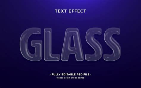 Premium Psd Glass Text Effect