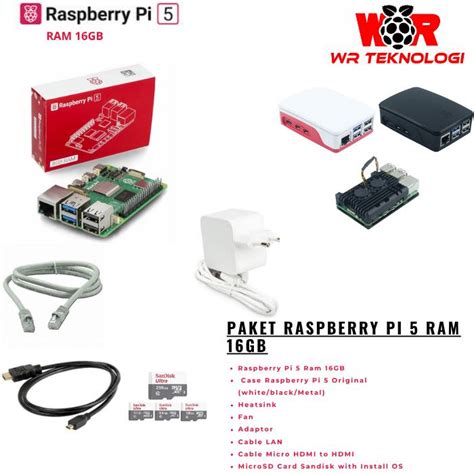 Jual Raspberry Pi 5 Ram 16gb Paket Lengkap Siap Pakai Oem 5v 3a 32gb Kota Tangerang Wr