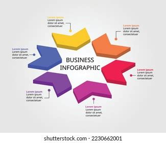 Arrow Template Infographic Presentation Element Stock Vector Royalty Free