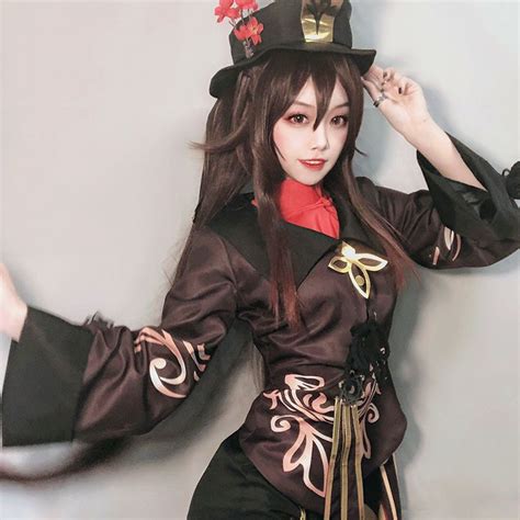 Hu Tao Cosplay Genshin Impact Cosplay Party Attire Halloween Attire Cosplay Clothing Shopee
