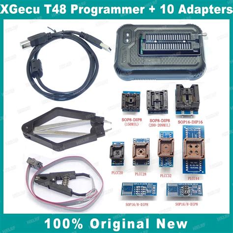 Fast Shipping Xgecu T48 Programmer 10 Adapters V12 01 Support 32000 Ics For Spi Nor Nand Fast Shipping Xgecu T48 Programmer 10 Adapters V12 01 Support 32000 Ics For Spi Nor Nand