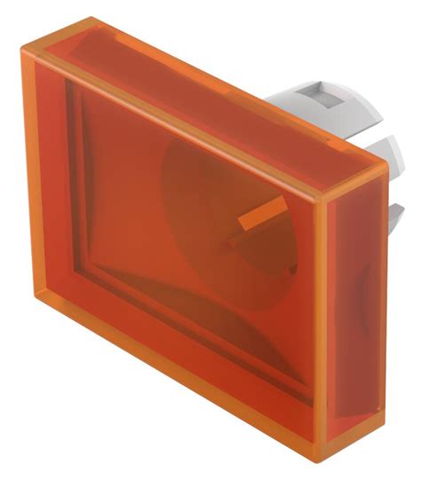 51 9033 Eao Orange Rectangular Push Button Lens For Use With Push
