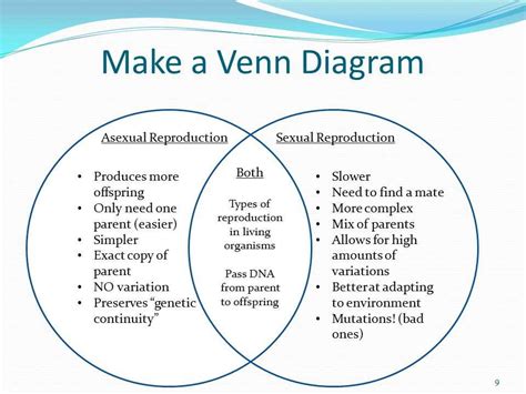 A Comparative Analysis Asexual Vs Sexual Reproduction Venn Diagram