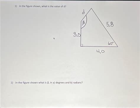 Solved In The Figure Shown What Is The Value Of D In Chegg