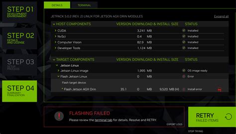 Unable To Flash Jetson Using Sdk Manager Jetson Agx Orin Nvidia