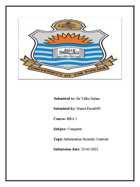 Information Security Controls Pdf