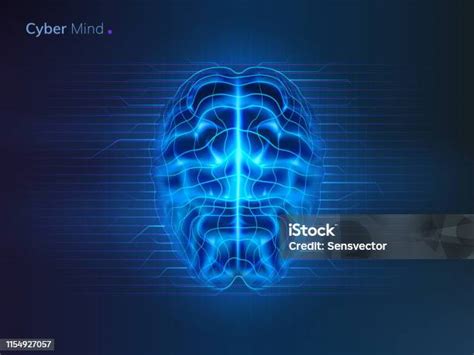 사이버 마인드 또는 인공 지능 두뇌 신경망 또는 기계 학습 배경입니다 미래의 Ai 생각 사이버 브레인 및 사이버 공간 인간과