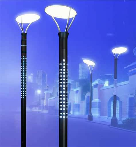 Galvanized Iron Led Pole Light 2500mm Flange Mounted For Garden