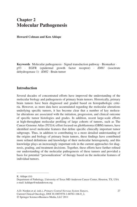 Pdf Molecular Pathogenesis