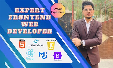 Be Your Front End Developer Using Html Css React And Bootstrap By Amaar