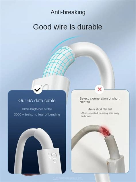 6a Кабель Type C для быстрой зарядки и передачи данных Usb 2m купить на Ozon по низкой цене