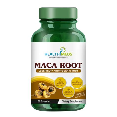 Buy Healthmeds Maca Root Extract Capsule Dietary Supplement For Men And Women 500mg 60 Veg