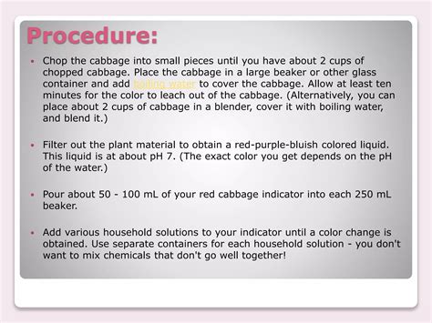 Red Cabbage Chemistry Pptx