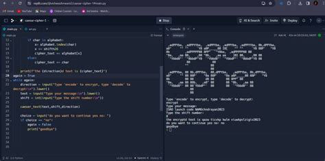 Vishwas Ferwani On Linkedin Created A Mini Project Caeser Cipher