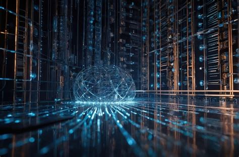 Quantum Computing Circuit Closeup Premium Ai Generated Image