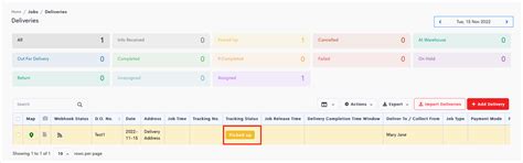 workflow 1 pickup warehouse dropoff detrack
