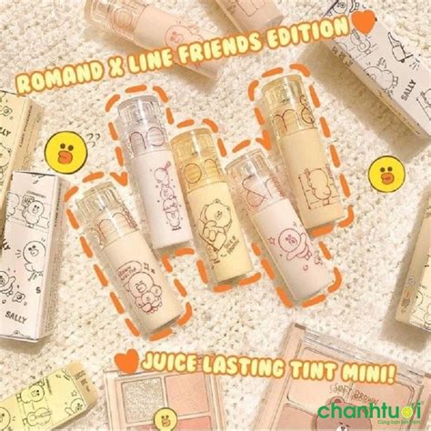 Review 6 Màu Son Romand Line Friends Juicy Lasting Tint Mini