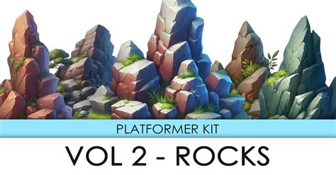 Platformer Kit Vol 2 Rocks 2d Environments Unity Asset Store