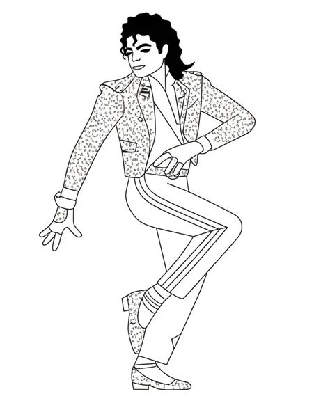 Michael Jackson Coloring Pages Coloringlib