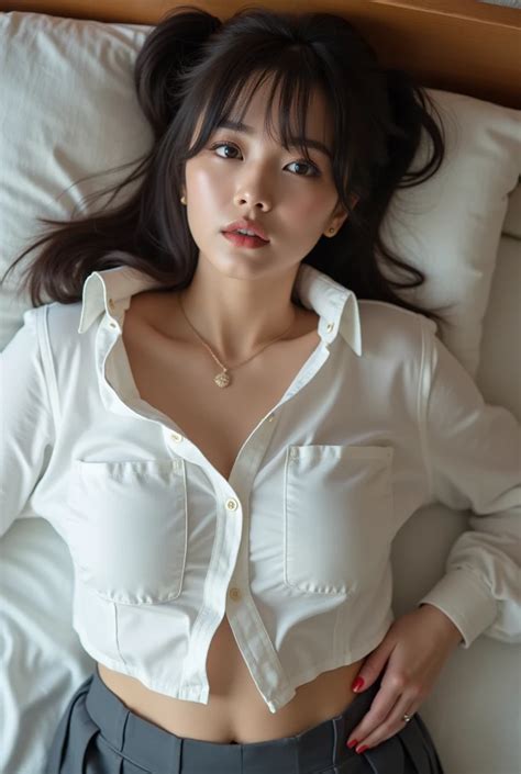 Big Breasts、japanese Woman White Y Shirt、curvy Body Seaart Ai