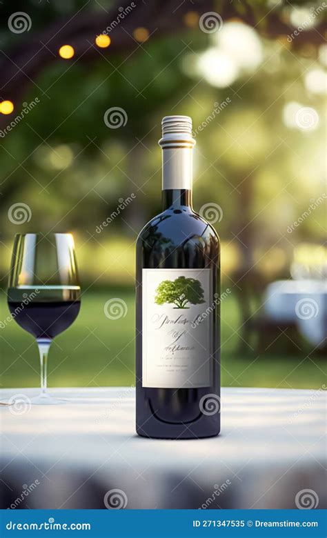 Luxury Red Wine Bottle Served At A Formal English Style Dinner Table