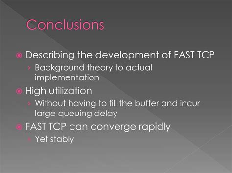 Ppt Fast Tcp From Theory To Experiments Powerpoint Presentation