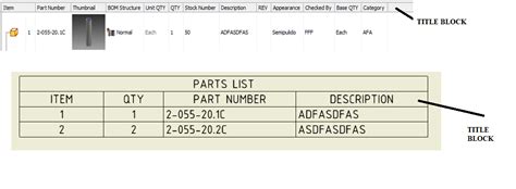 Solved Idw Template Bill Of Materials Autodesk Community